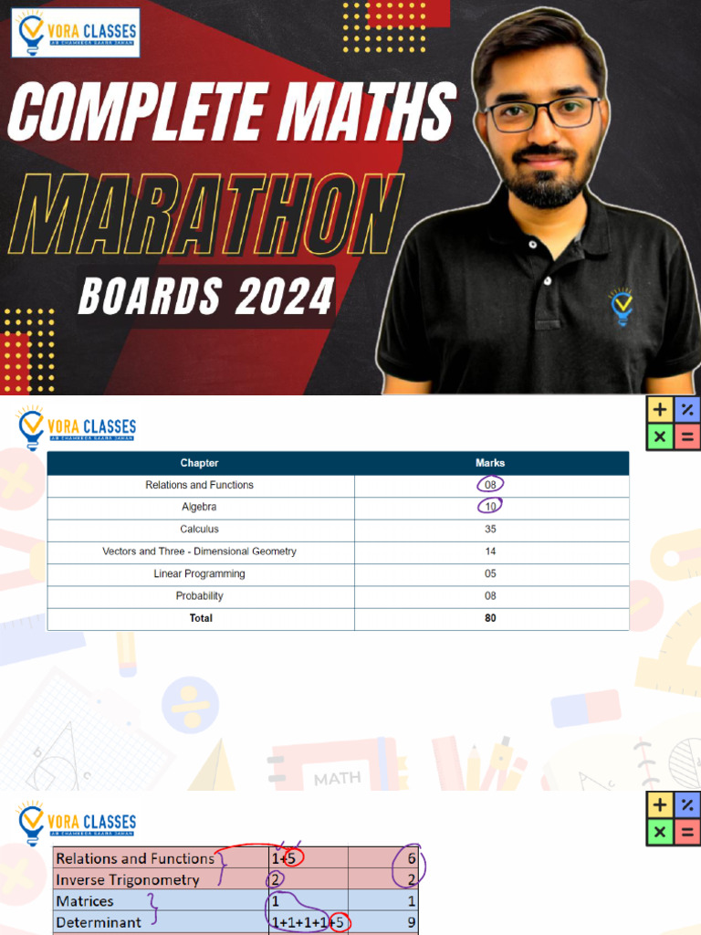 Class 12 boards math maha marathon | PDF
