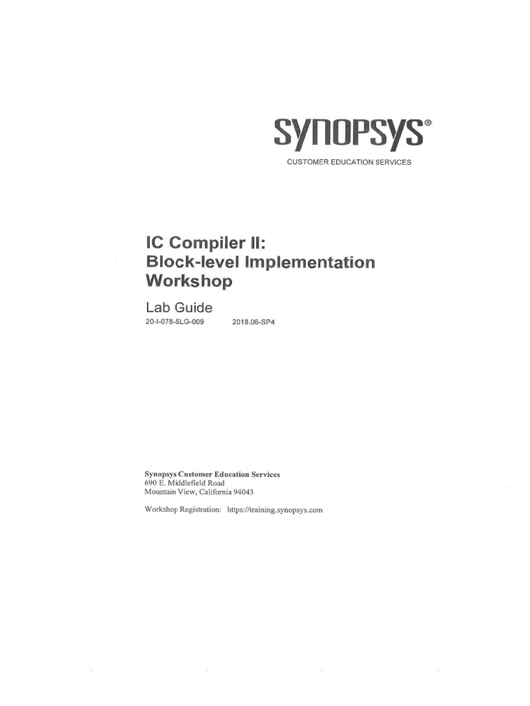 Synopsys ICC2 | PDF