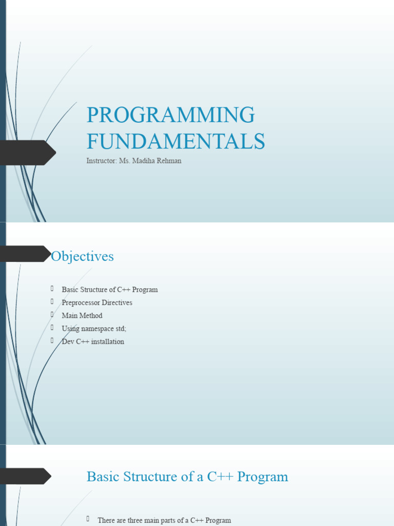 Lect # 2 | PDF | C++ | Computer Program