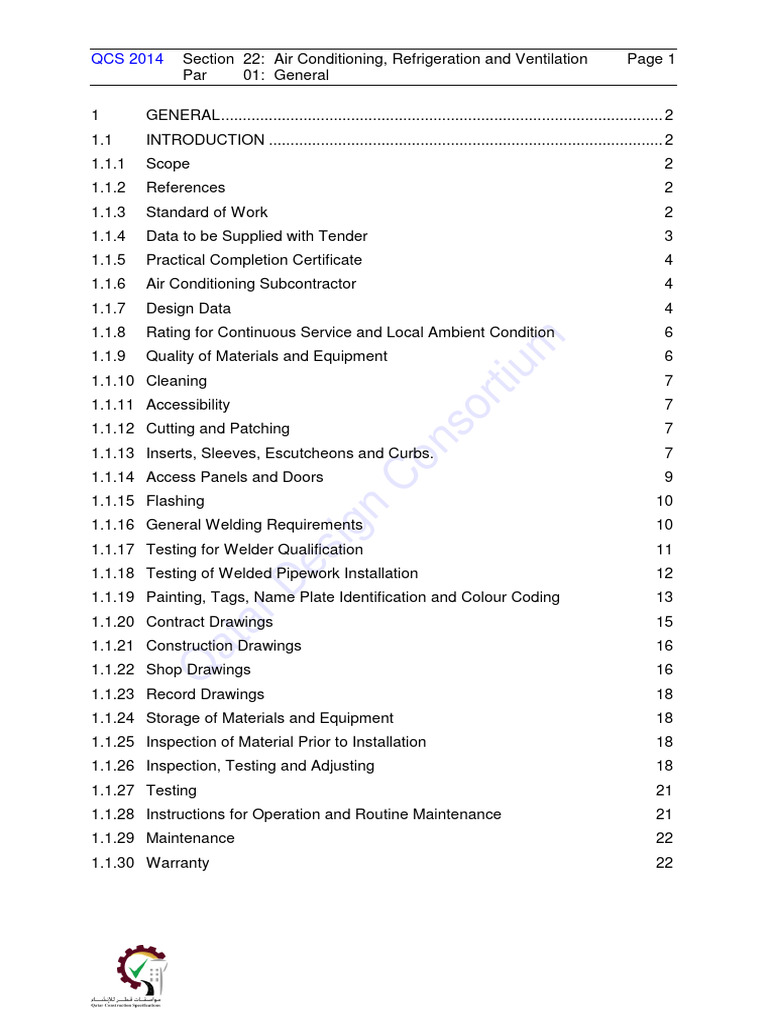 QCS 2014 - Section 22-Air Conditioning, Refrigeration and Ventilation ...