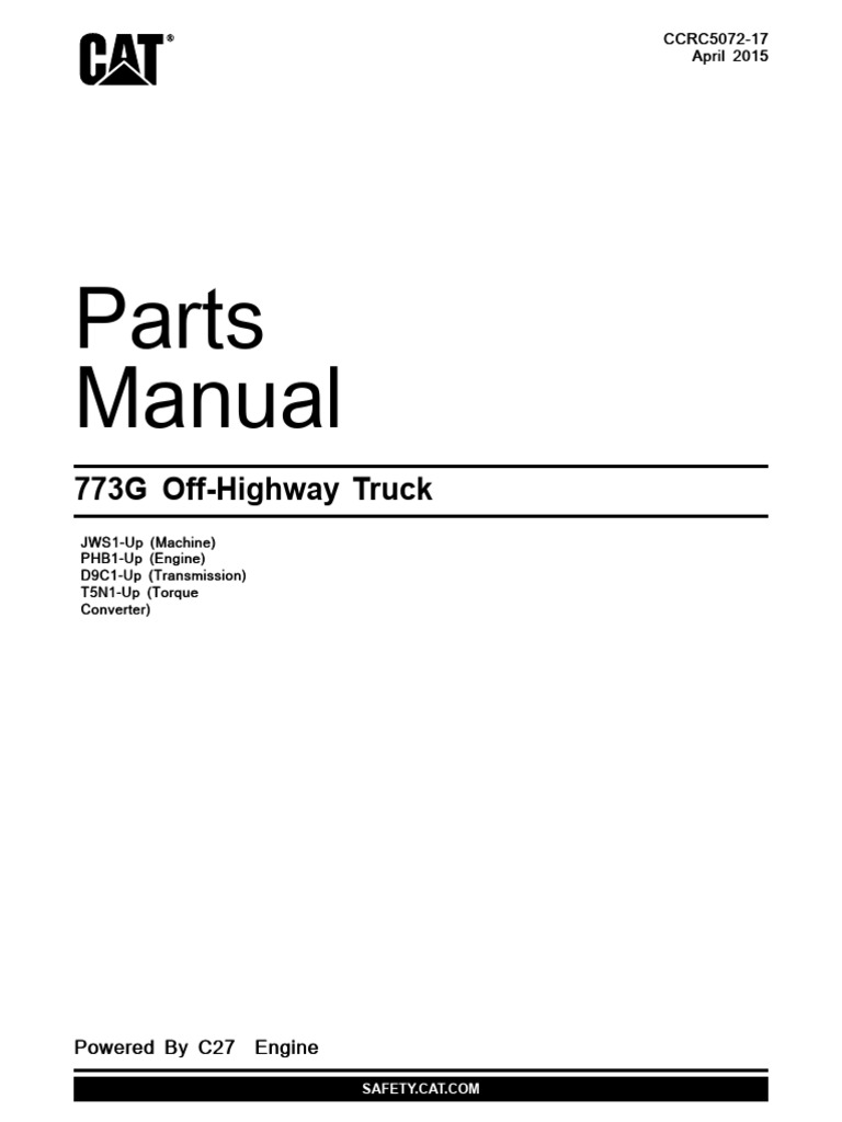 Manual de Partes 773G | PDF | Vehicle Technology | Manufactured Goods