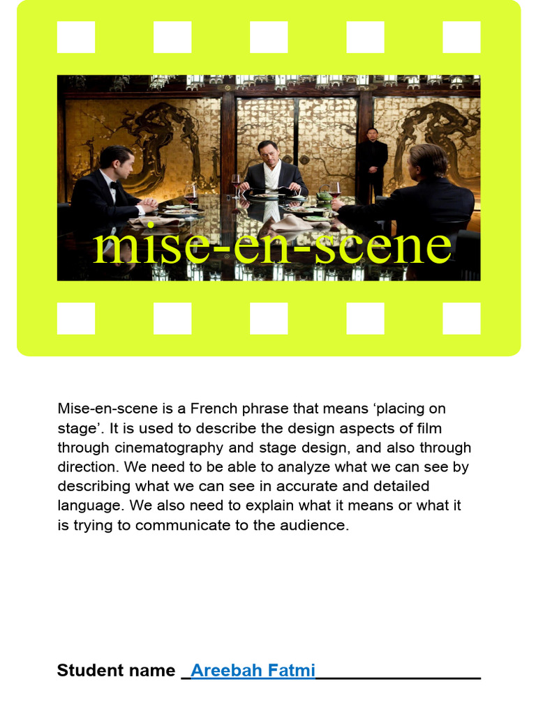 Mis en Scene 1 | PDF | Costume