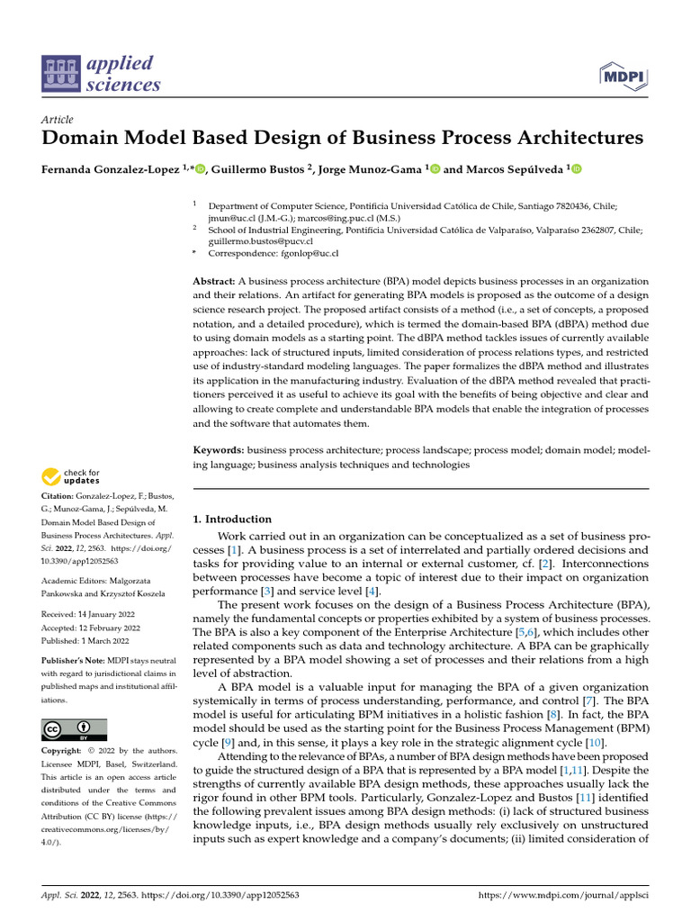 Domain Model Based Design of Business Process Architectures | PDF ...