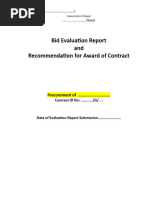TWG Bid Evaluation Report - Template For Sharing | PDF | Notary Public ...
