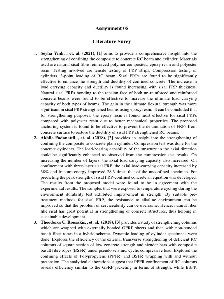 Assignment 05 CBENDCVL20001-PT | PDF | Fibre Reinforced Plastic | Composite Material