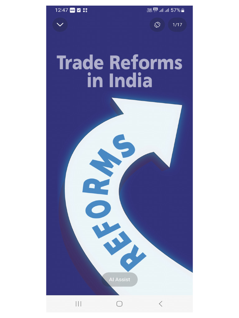 Trade Reforms Screen Shot | PDF