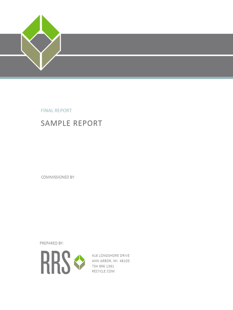Waste Assessment Report Sample | PDF | Waste | Waste Management