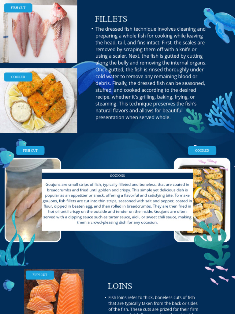 Fish Preparation Techniques Explained | PDF | Steak | Food Ingredients