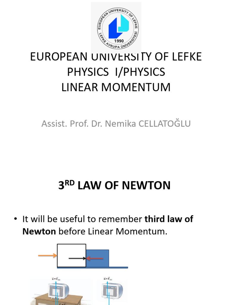 Com121-Eng131.linear Momentum | PDF | Collision | Momentum