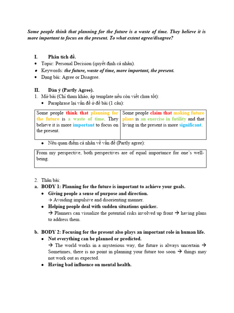 Future Plan Writing Task 2 | PDF