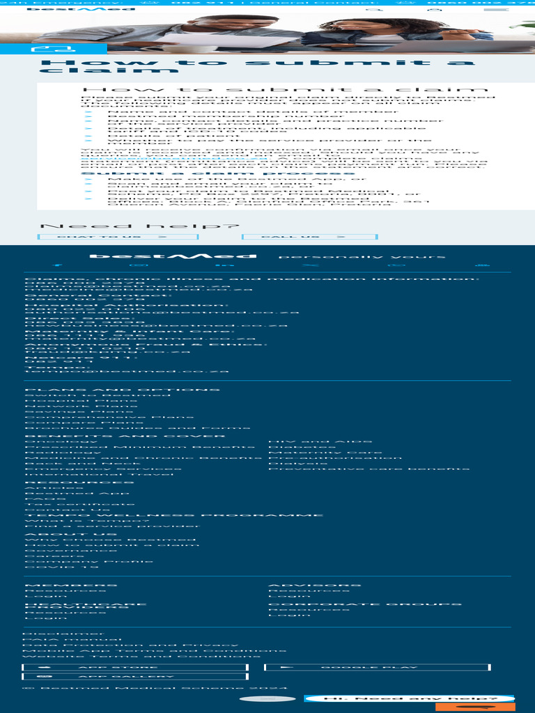 How To Submit A Medical Aid Claim Bestmed 2 | PDF | Mobile App | Health ...