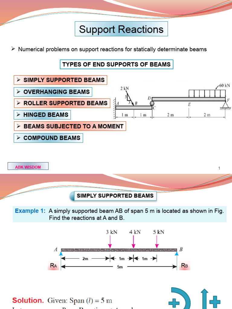 Module 3_Support Reactions_EX_1 & 2 | PDF | Structural Engineering ...