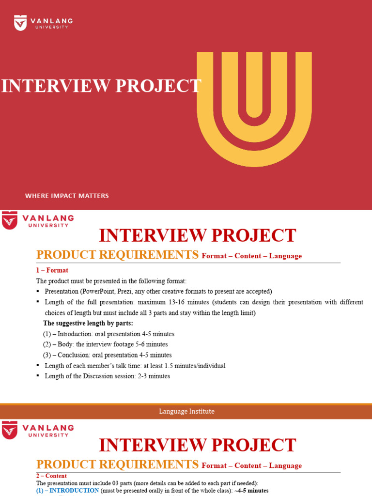 FORMAT&ASSESSMENT - Interview Project | PDF | Interview | Grammar
