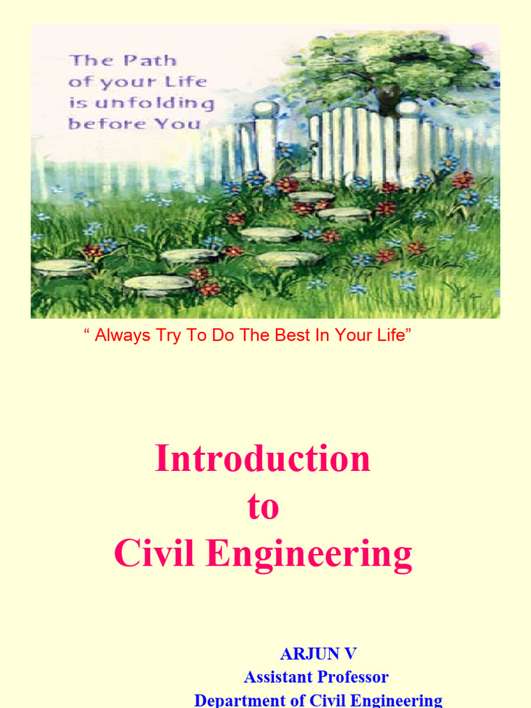 M1-Unit - 1 Civil Introduction 2018-19 | PDF | Engineering | Civil ...