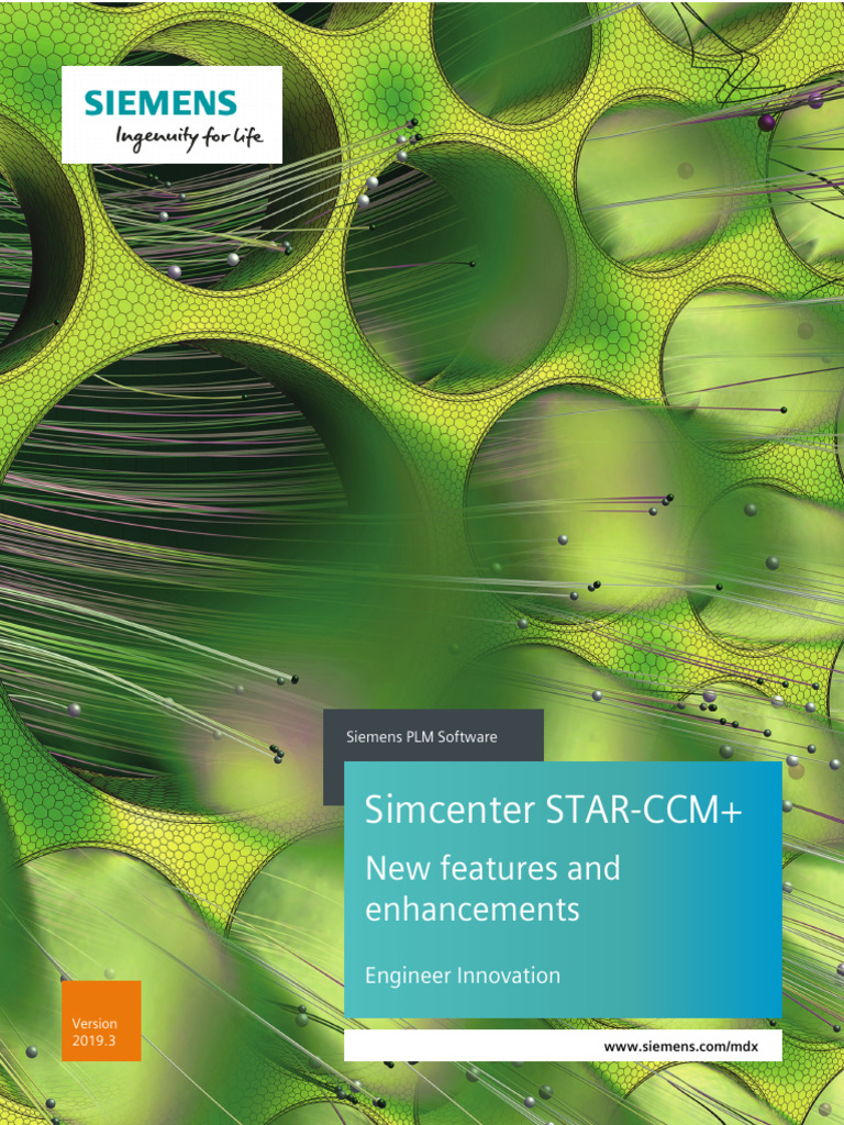 Simcenter STAR CCM Version 2019.3 New Features Fact Sheet | PDF | Strength Of Materials | 3 D ...