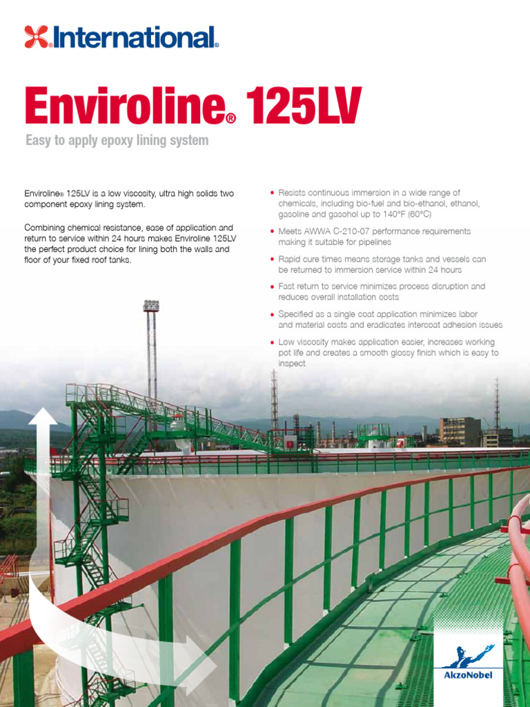 Enviroline 125LV Easy To Apply Epoxy Lining System Brochure | PDF ...