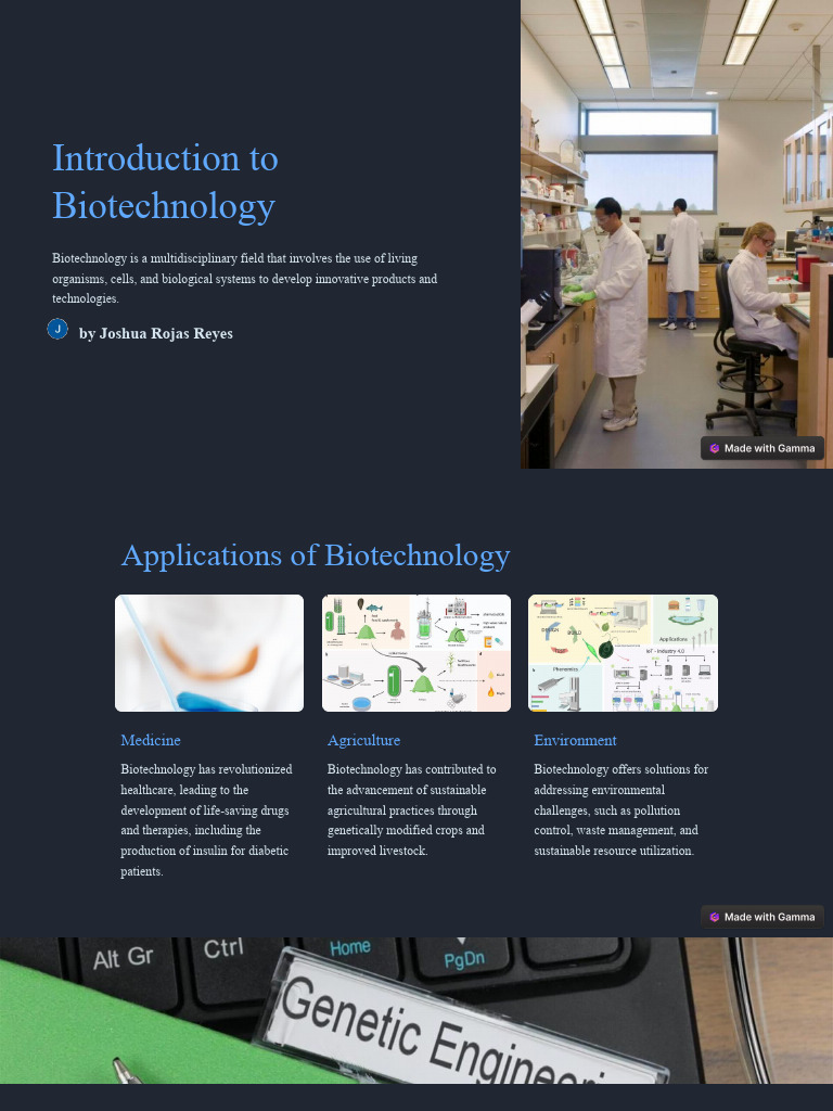 Introduction to Biotechnology | PDF | Biotechnology | Genetic Engineering
