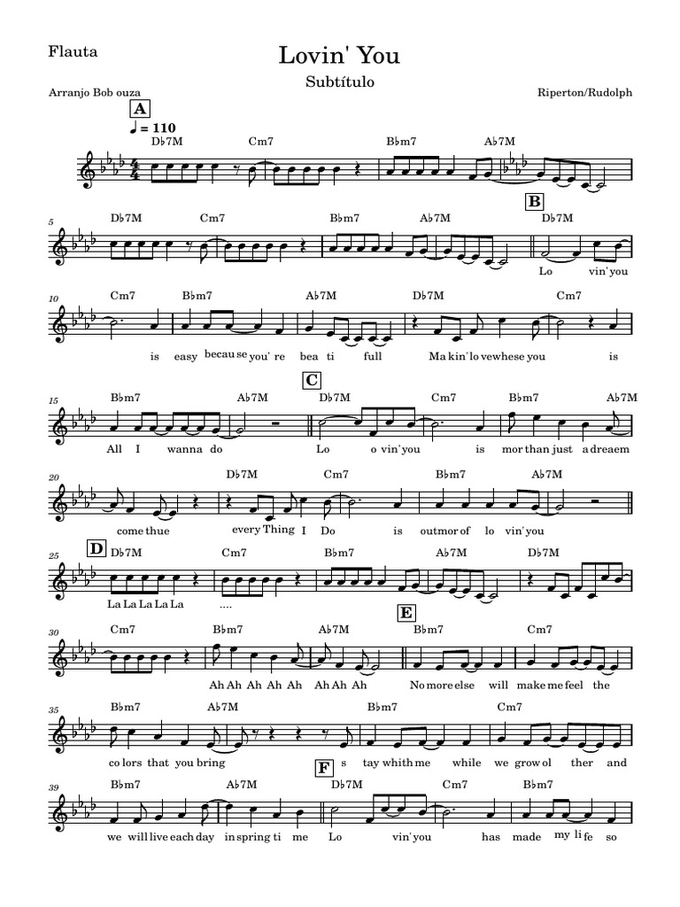 Lovin' You Ab-Flauta | PDF | Singles | Song Recordings