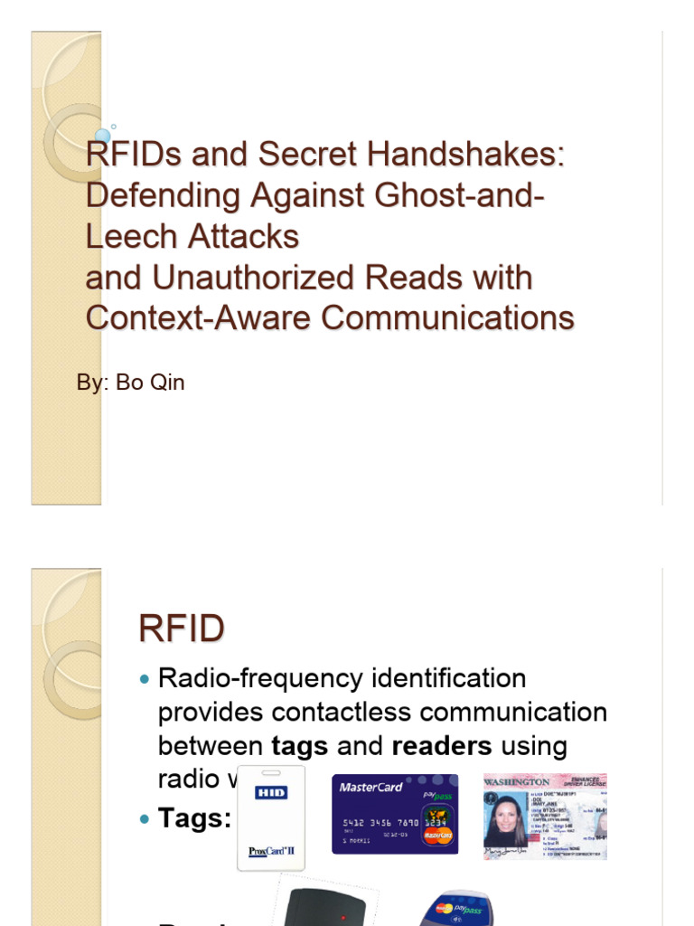 RFID_presentation | PDF | Radio Frequency Identification ...