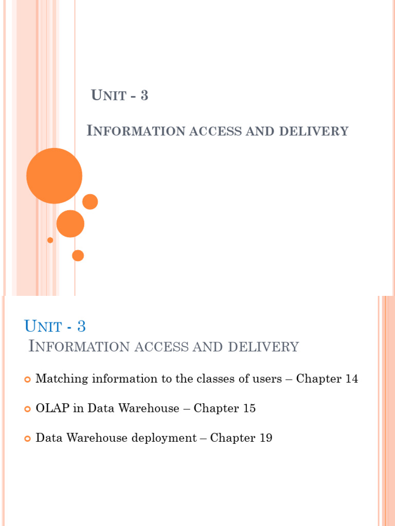Unit 3 | PDF | Data Warehouse | Applied Mathematics