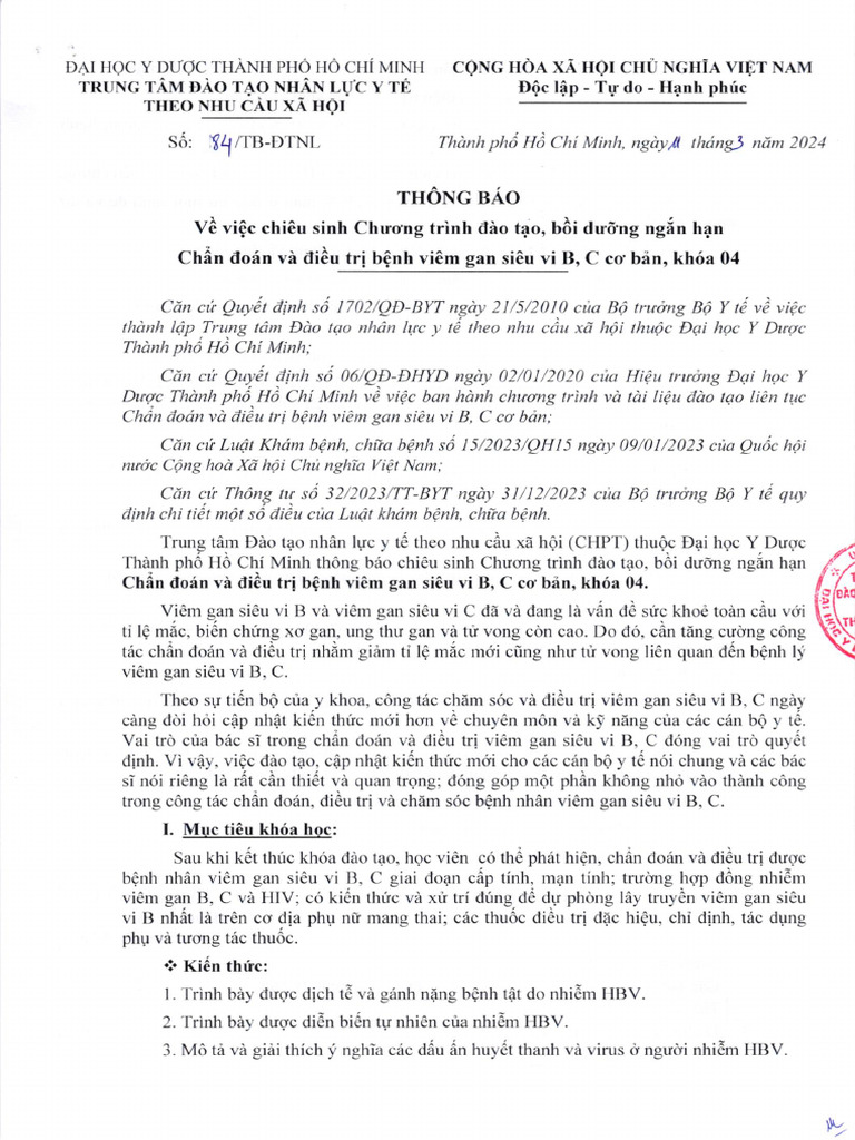 84 - Tbcs - Viem Gan Sieu Vi B, C Co Ban, Khoa 4 | PDF