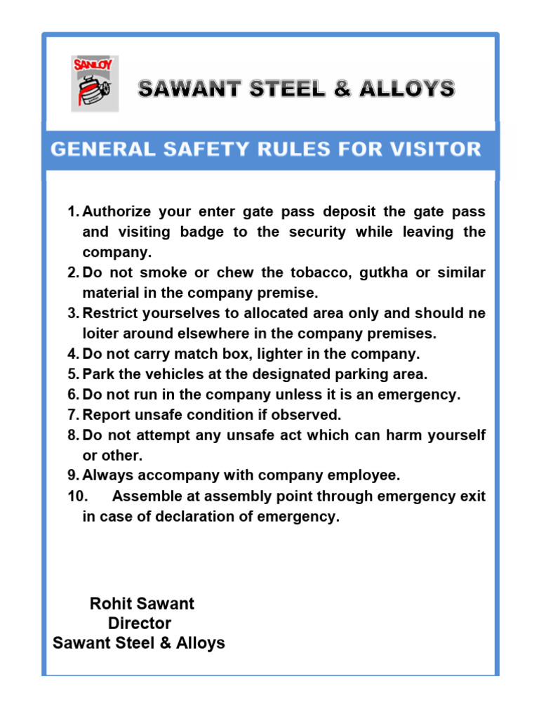 Main Gate Visiter Instructions Final | PDF