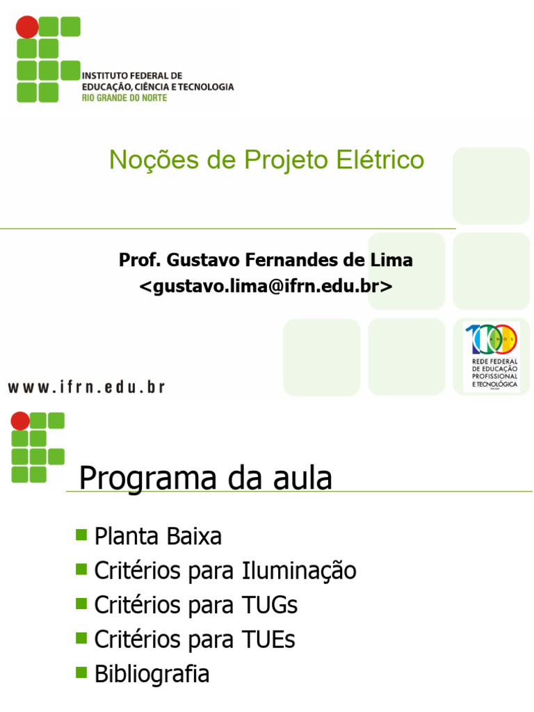 Aula 05 Nocoes Projeto Eletrico Pdf