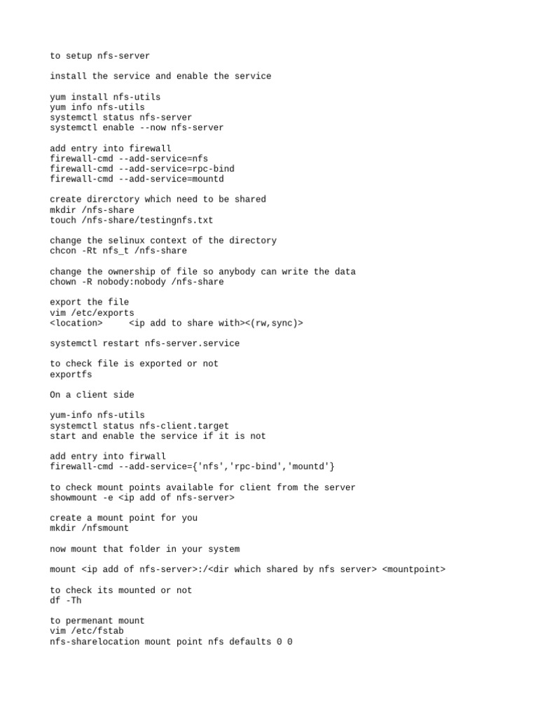 Nfs Server | PDF