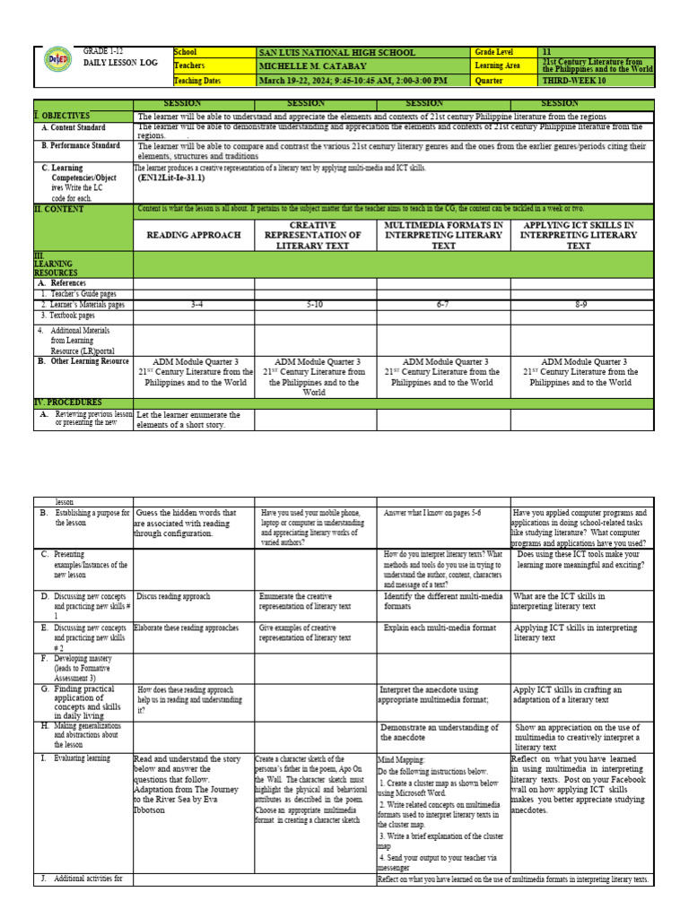 ICT Skills in 21st Century Literature | PDF | Educational Technology | Multimedia