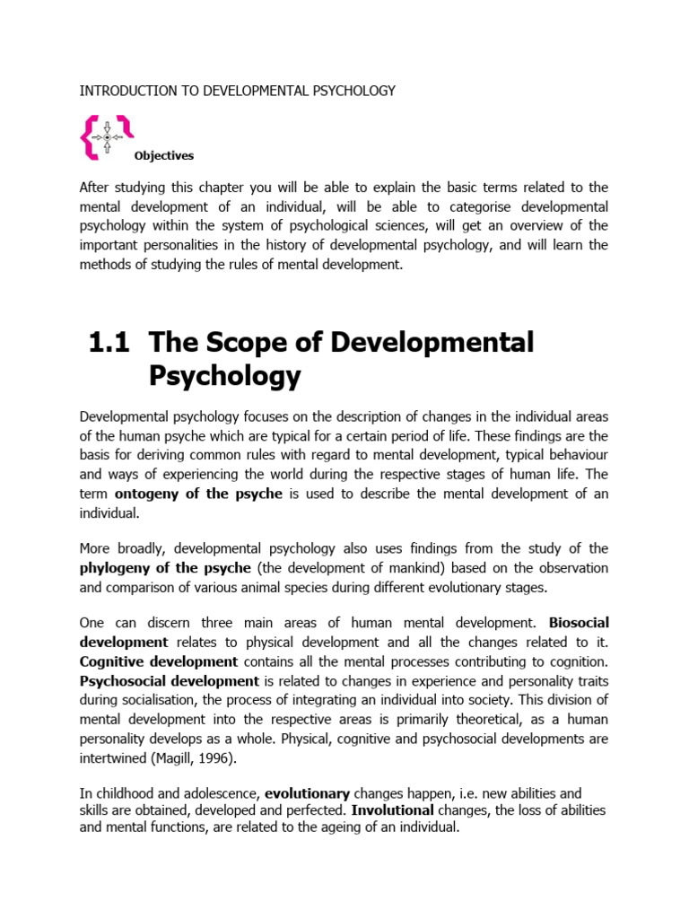 Overview of Developmental Psychology | PDF | Developmental Psychology ...