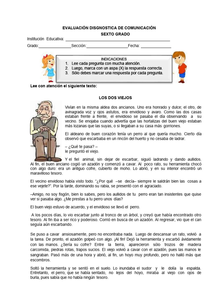 Evaluación Diagnóstica Sexto Grado | PDF | Influenza | Microscopio