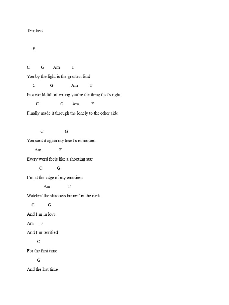 Terrified Ukulele Chords | PDF | Poetry