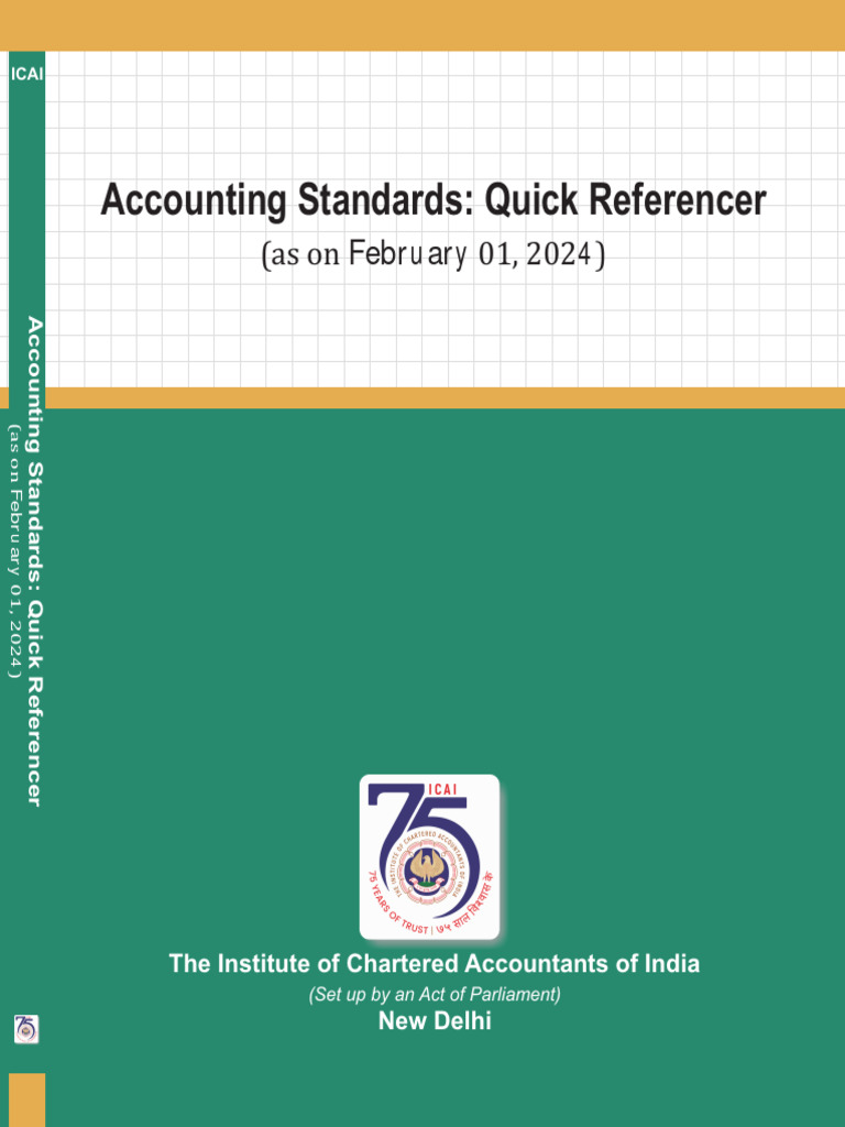 ICAI Accounting Standards Guide 2024 | PDF | Income Statement | Revenue