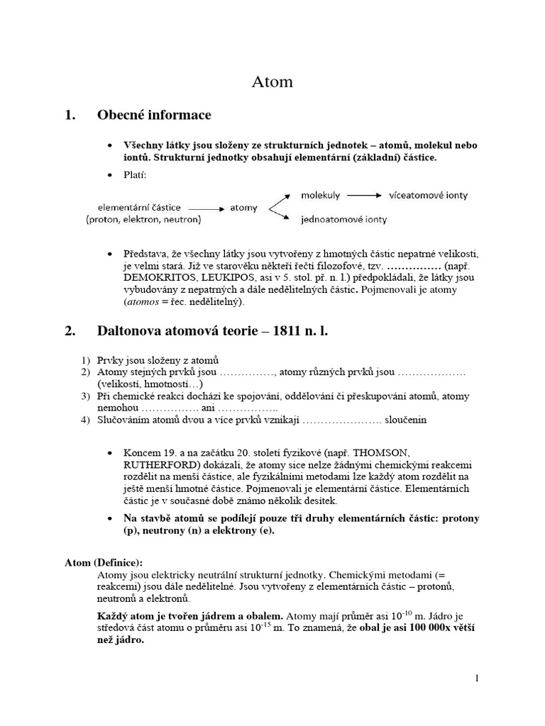 Atom 1.r. Stud. | PDF