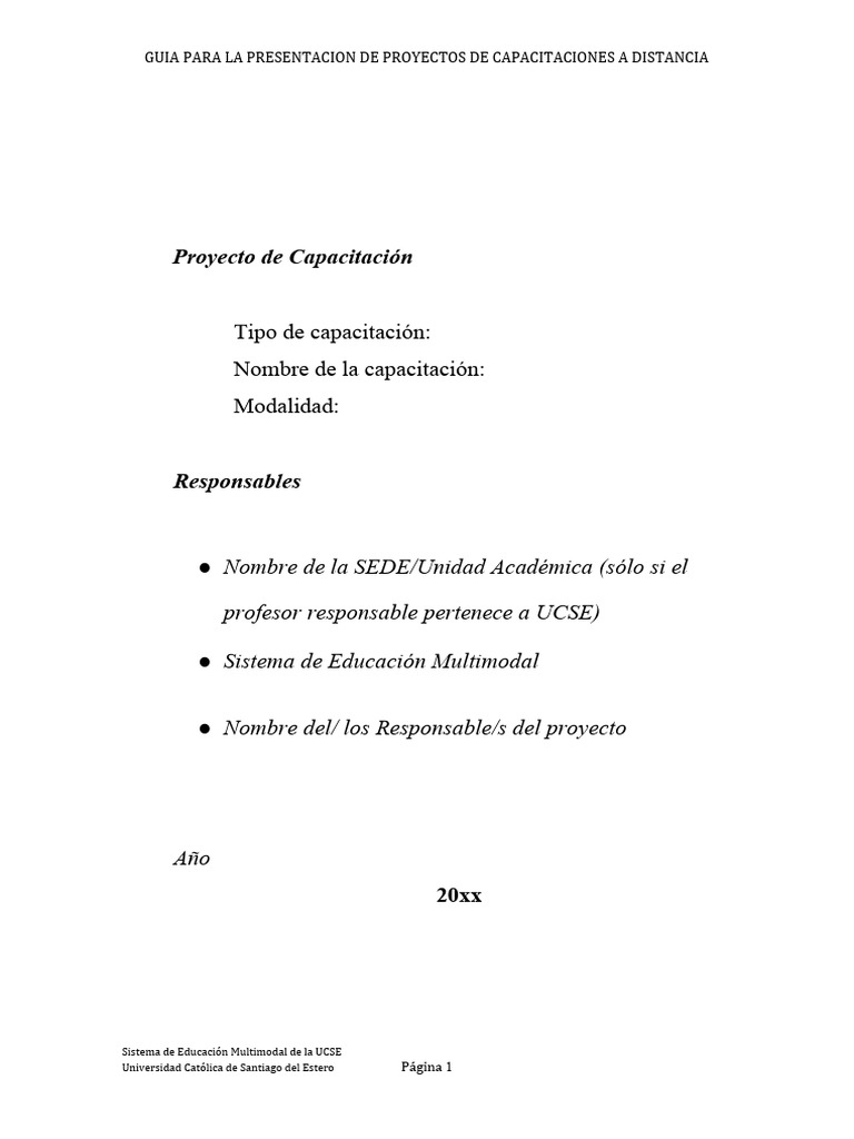 GUIA_PARA_LA_PRESENTACION_DE_PROYECTOS_DE_CURSOS_DE_CAPACITACION | PDF | Aprendizaje | Evaluación