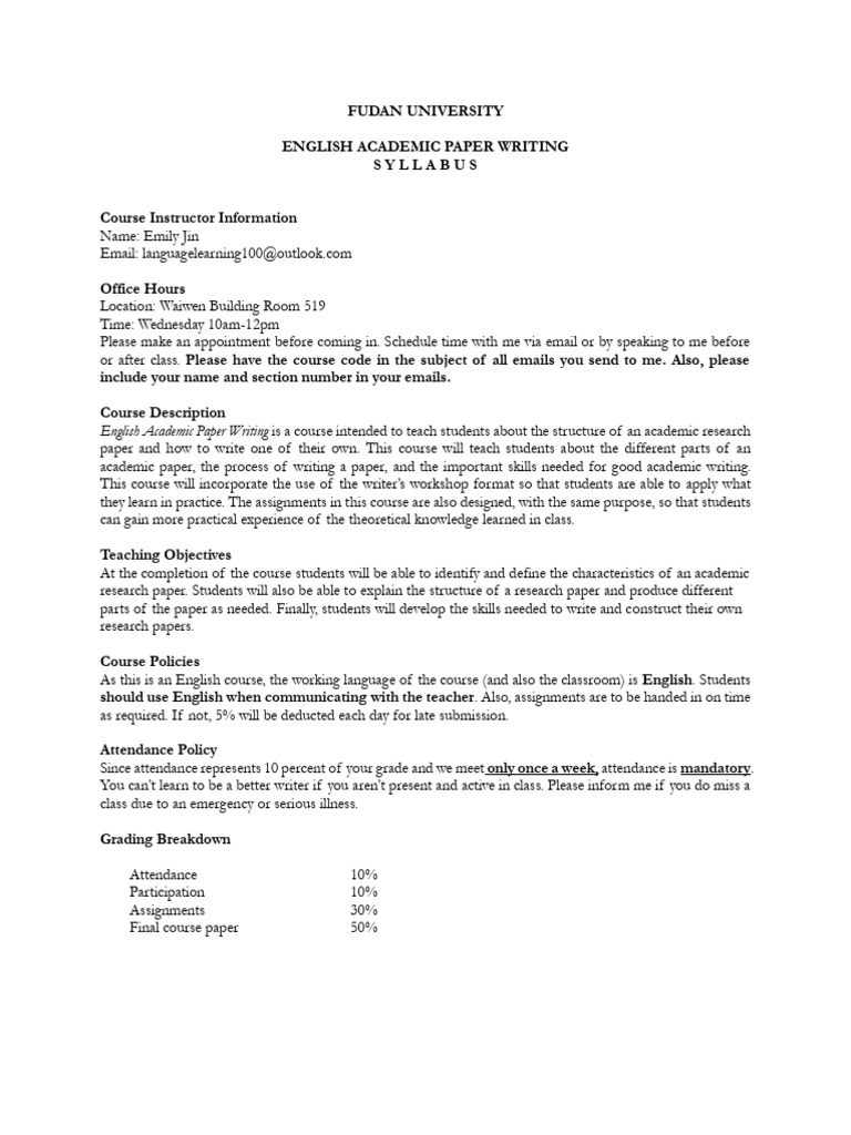 Winter 2024 Writing Course Syllabus (Student Copy) | PDF | Cognitive ...