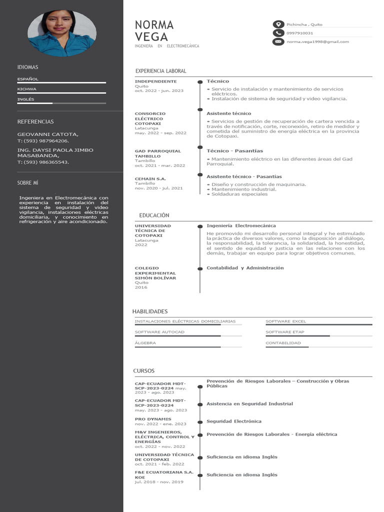 CV_Vega Norma | PDF | Ingeniería