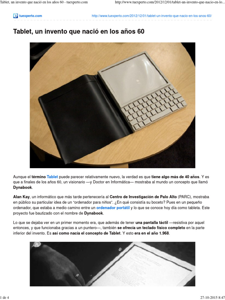 Tablet, Un Invento Que Nació en Los Años 60 - Tuexperto | PDF | Tableta ...