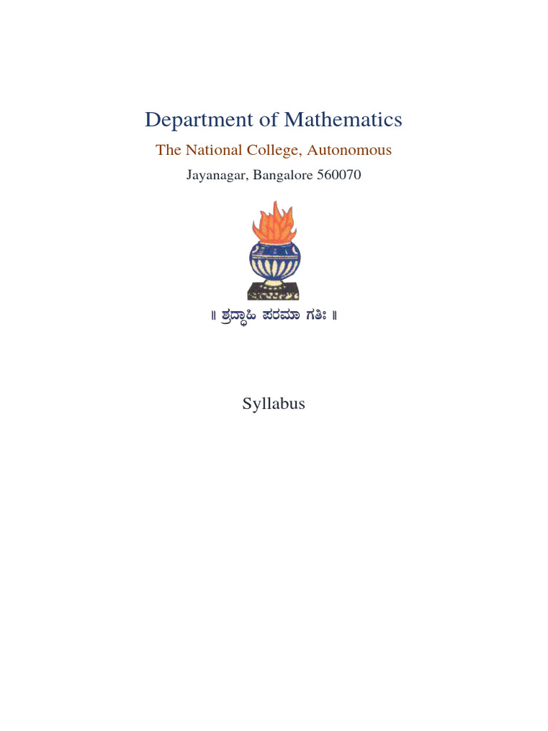 UG Mathematics Syllabus Overview | PDF | Ring (Mathematics) | Field ...
