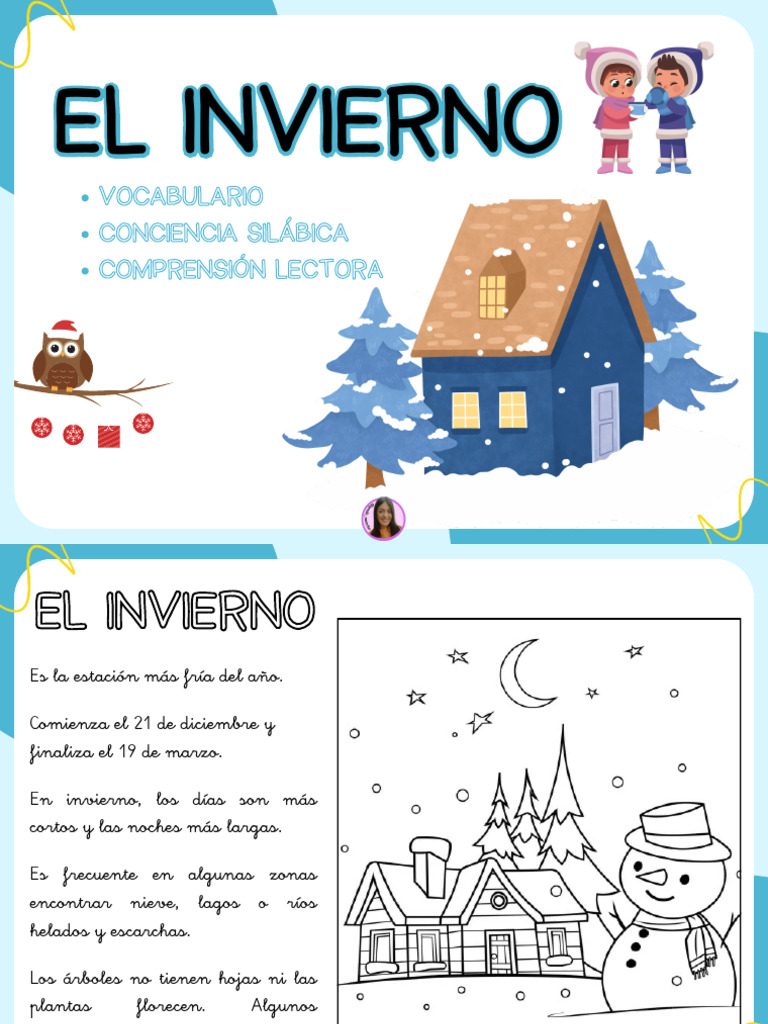 Invierno: Frío y Diversión Infantil | PDF | Invierno | Nieve