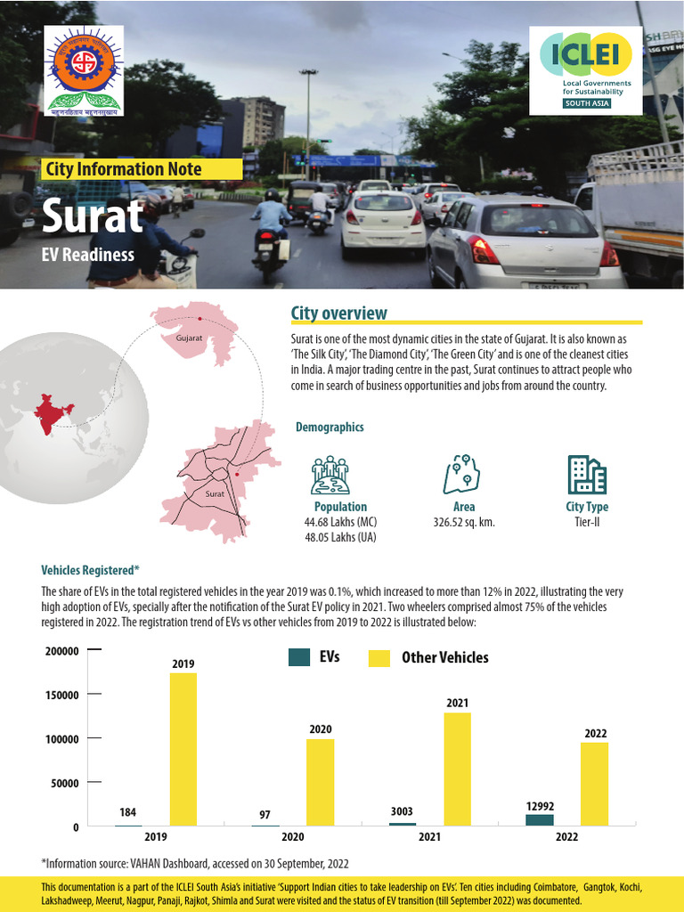 Surat City Information Note | PDF | Electric Vehicle | Infrastructure