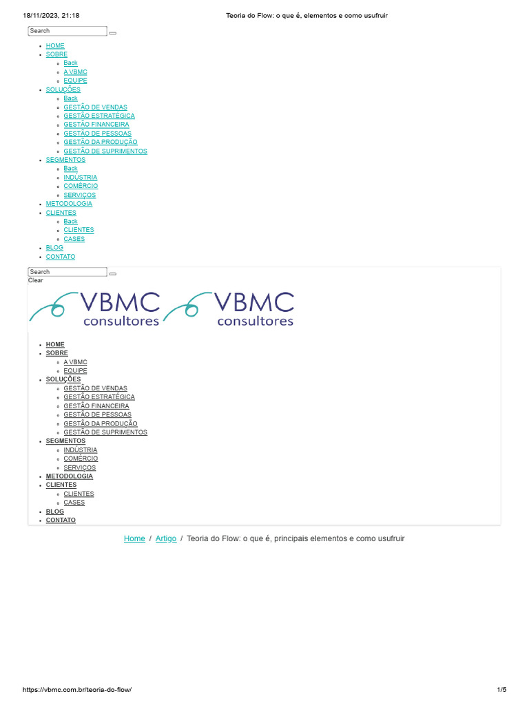 Teoria Do Flow - o Que É, Elementos e Como Usufruir | PDF | Prazer ...