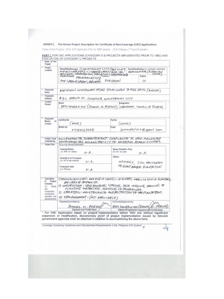 CNC_Application-Example-CNC-Certificate | PDF