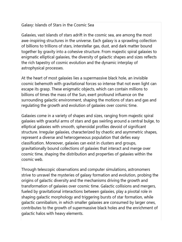 Galaxy | PDF | Galaxy | Stars