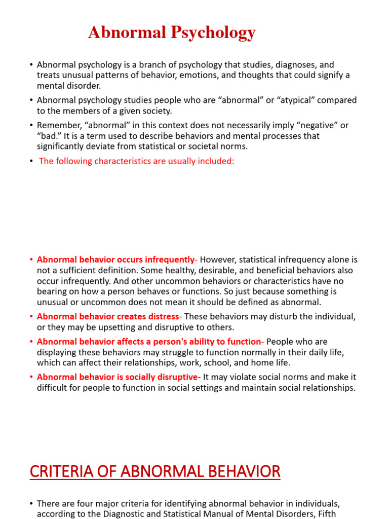 Abnormal Psy.b.a 4 Sem | PDF | Diagnostic And Statistical Manual Of Mental Disorders | Mental ...