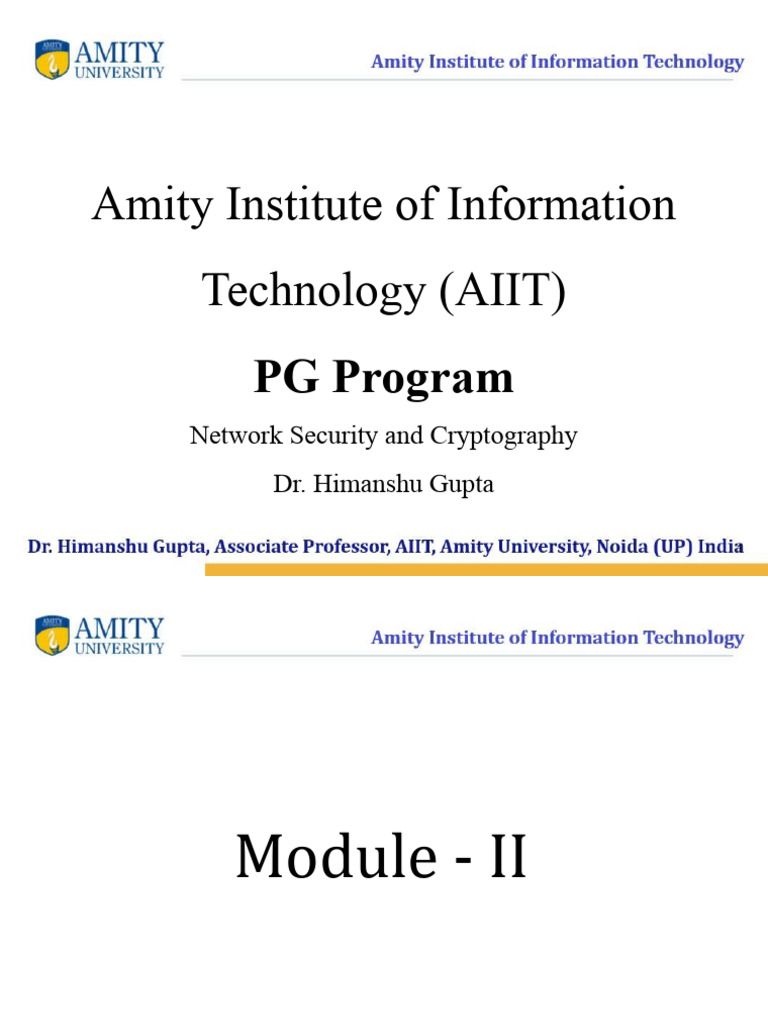 NSC Module II Ppts | Download Free PDF | Cryptography | Encryption