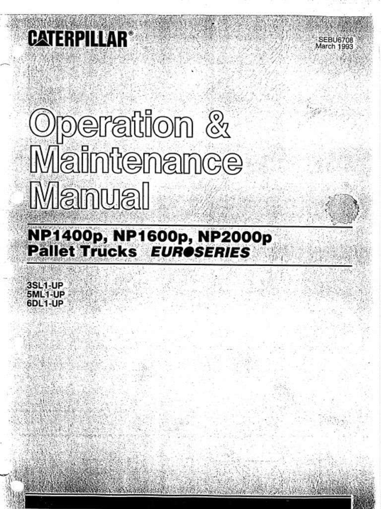 Caterpillar NP1400 1600 2000 Powerpallettruck Manual and Error Codes | PDF