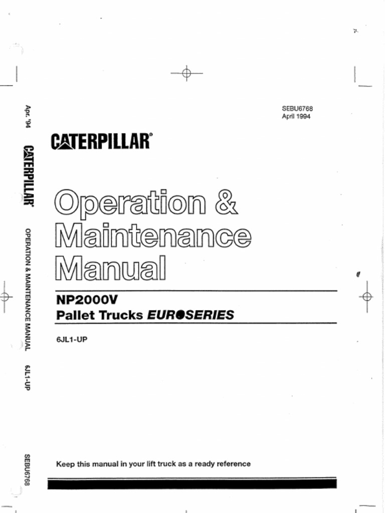 Caterpillar NP2000V Manual and Error Codes | PDF