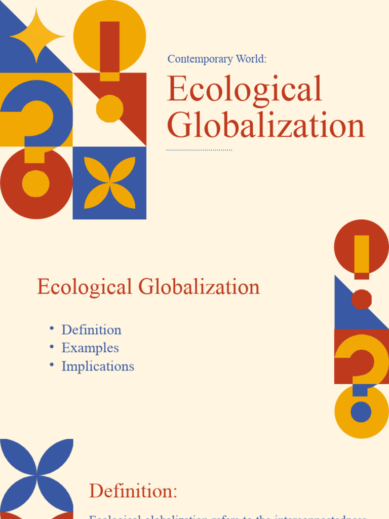 Ecological Globalization | PDF | Climate Change | Environmental Degradation Ecological Globalization | PDF | Climate Change | Environmental Degradation