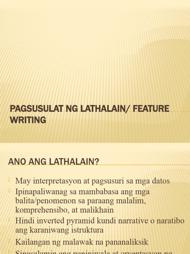 Pagsusulat NG Lathalain 2 | PDF